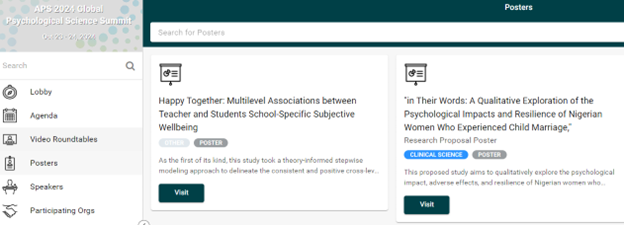 Navigating Posters – Association for Psychological Science – APS